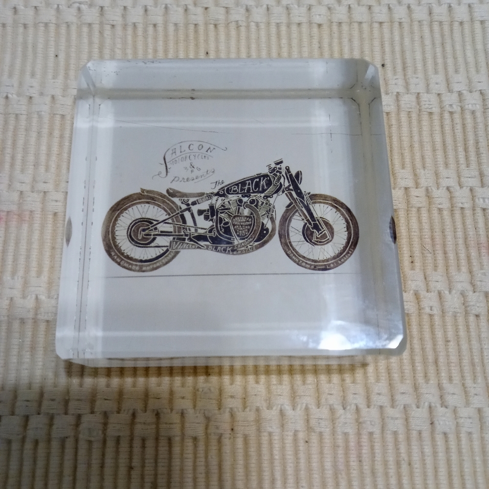 Rare Vintage Falcon Motorcycle Paperweight - Gem